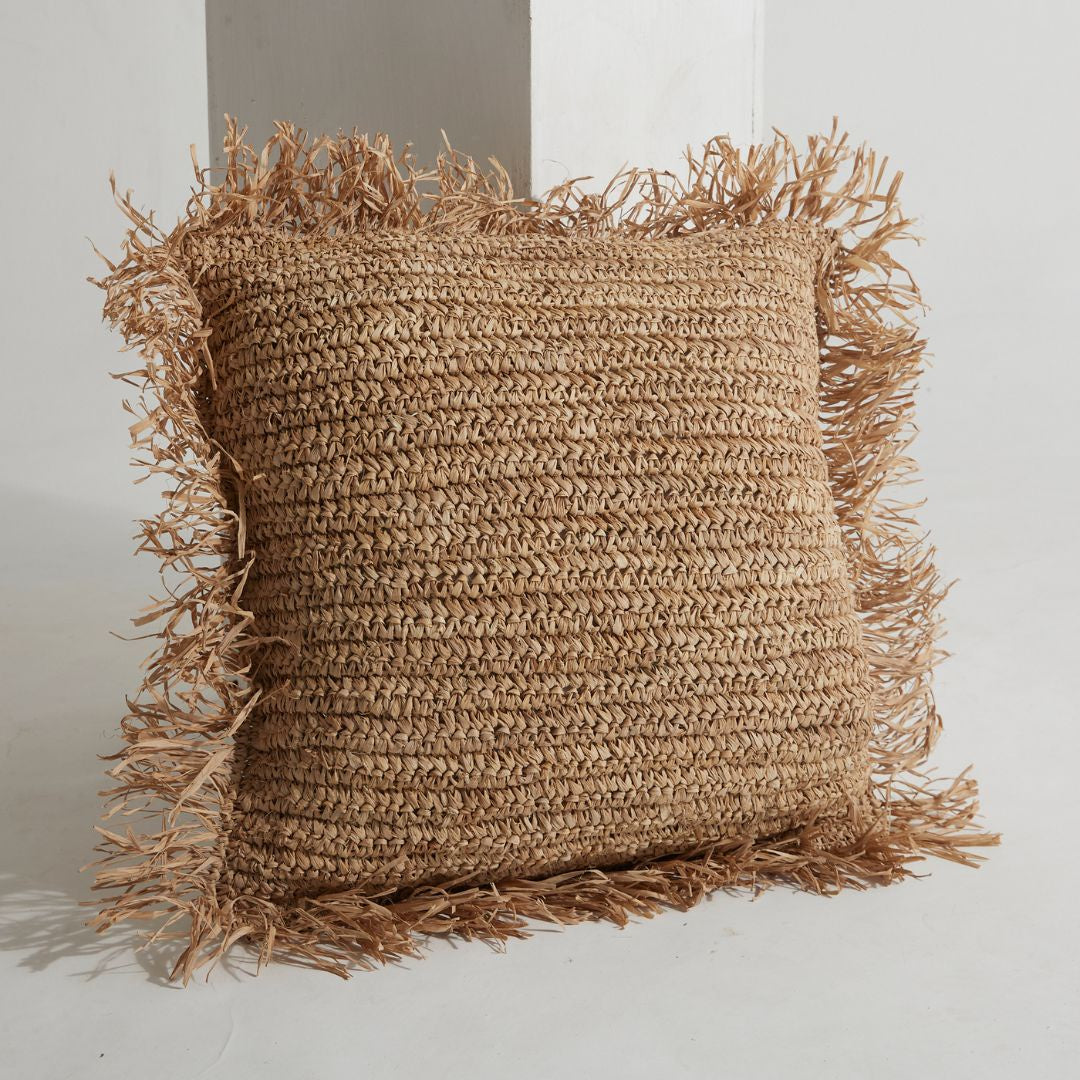 Sisal Cushion with Fringe – All Spa Superstore